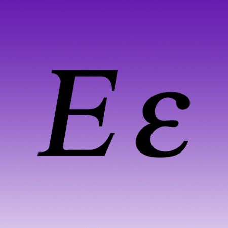 Greek Letter Iron on Transfer Epsilon